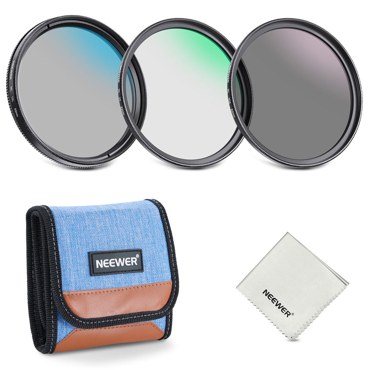 NEEWER Camera Lens Filter Kit (UV+CPL+ND Filter)