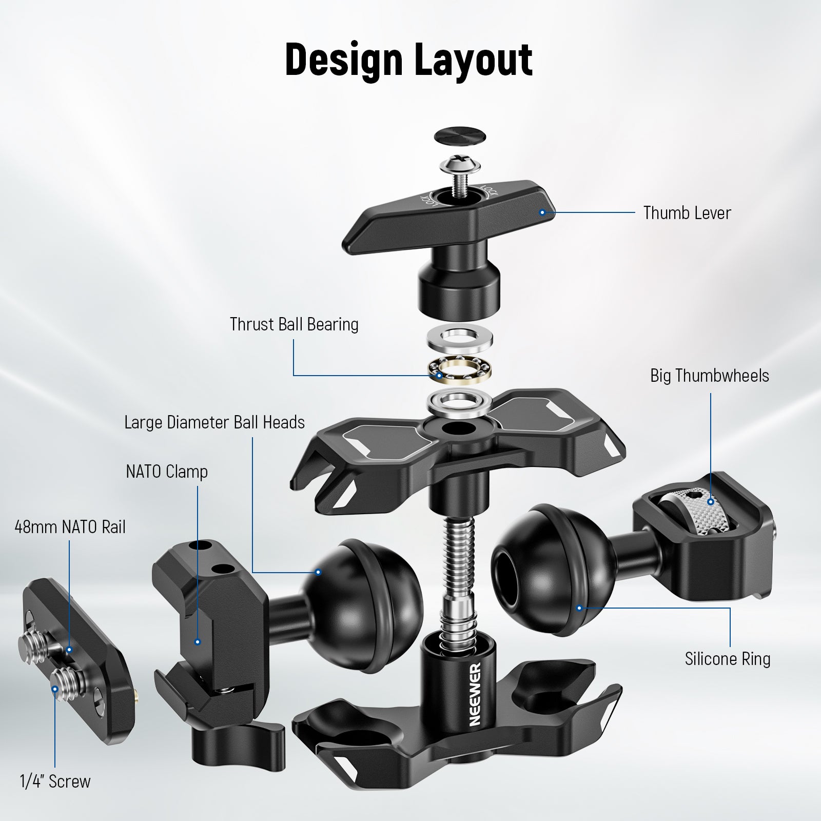 NEEWER UA011 Flexible Articulating Magic Arm - NEEWER – neewer.com