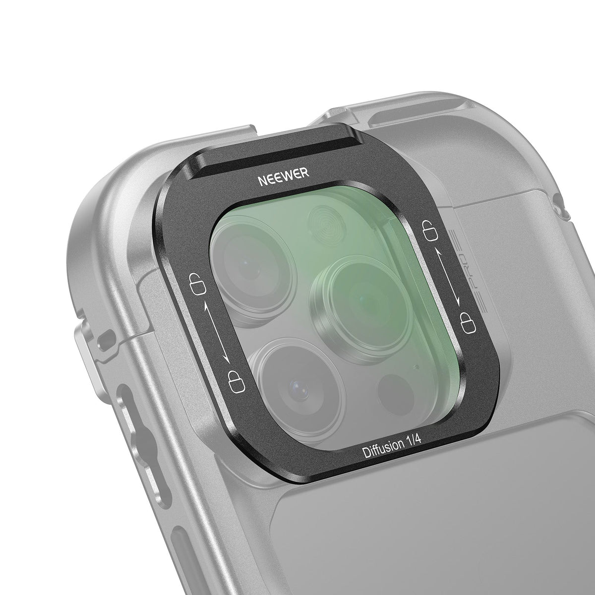 NEEWER FL-I5 1/4 Black Diffusion Phone Lens Filter For iPhone PA073/PA