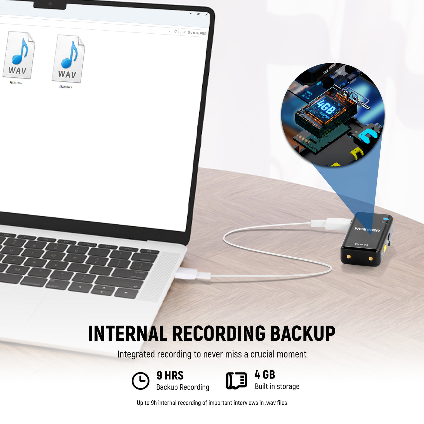 NEEWER CM28 Wireless Lavalier Lapel Microphone with Charging Case ...