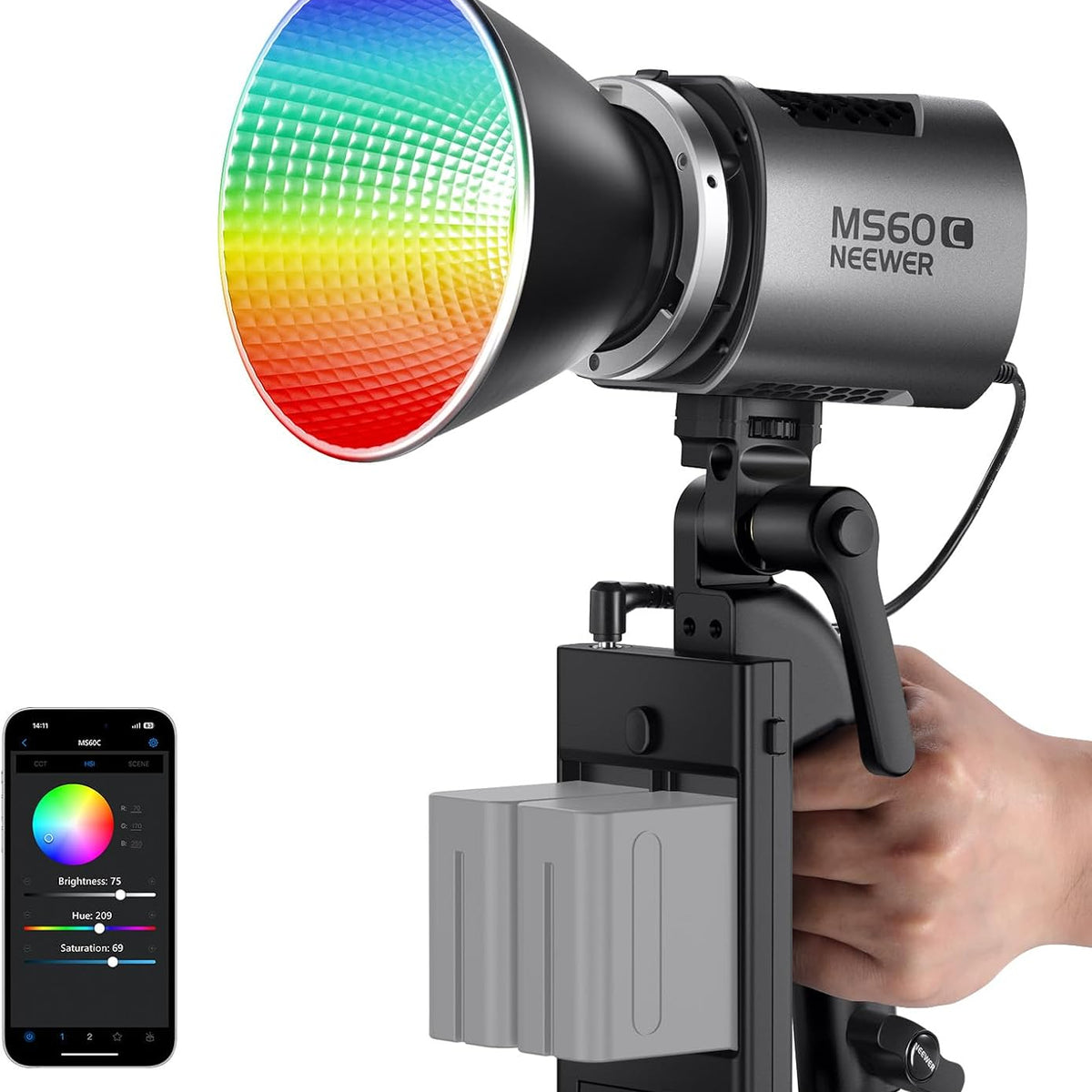 NEEWER MS60C RGBWW LED Video Light - NEEWER