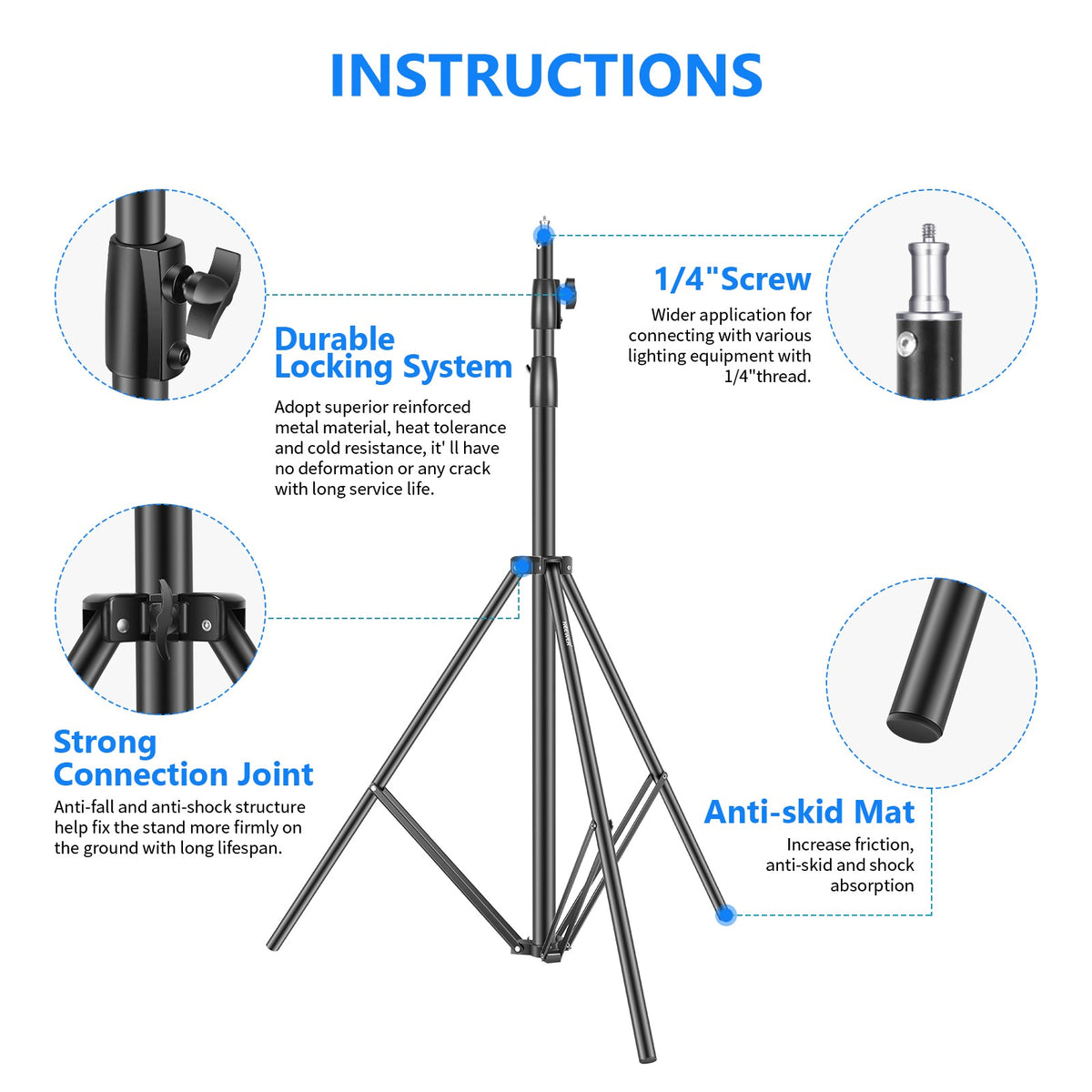 NEEWER ST-300 300cm Photography Light Stand - NEEWER – NEEWER.AU