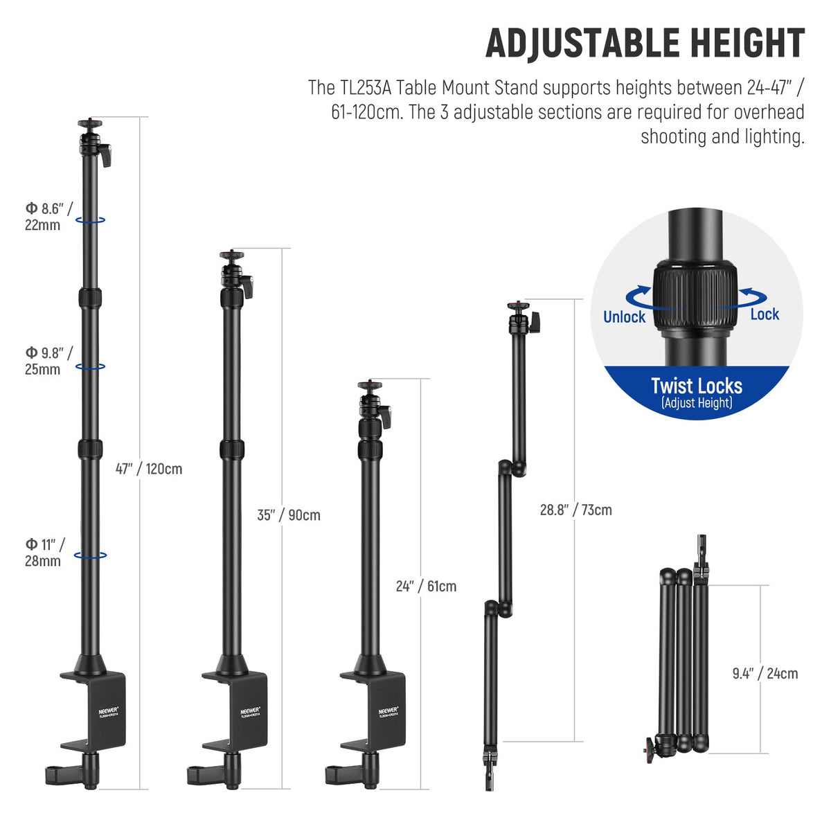 Desk Mount Stands – NEEWER.AU