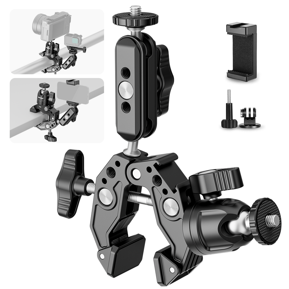 NEEWER ST58 Super Clamp with 3" Dual Ballhead Magic Arm - NEEWER ...
