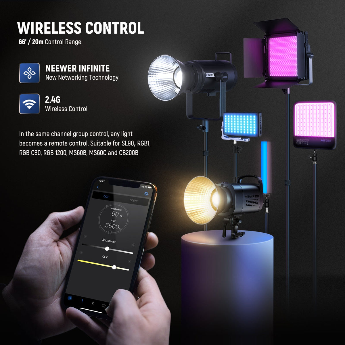 NEEWER CB60B Bi Color 70W LED Video Light - NEEWER – NEEWER.AU